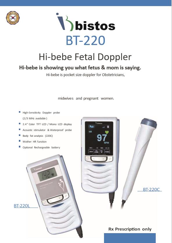 Jual FETAL DOPPLER BISTOS BT-220 - Jakarta Timur - Alkes Medicalindo ...