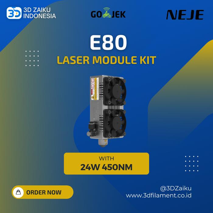 Jual Original NEJE E80 Laser Module Kit 24W 450NM Cut and Engrave Metal - Jakarta Barat - 3D ...