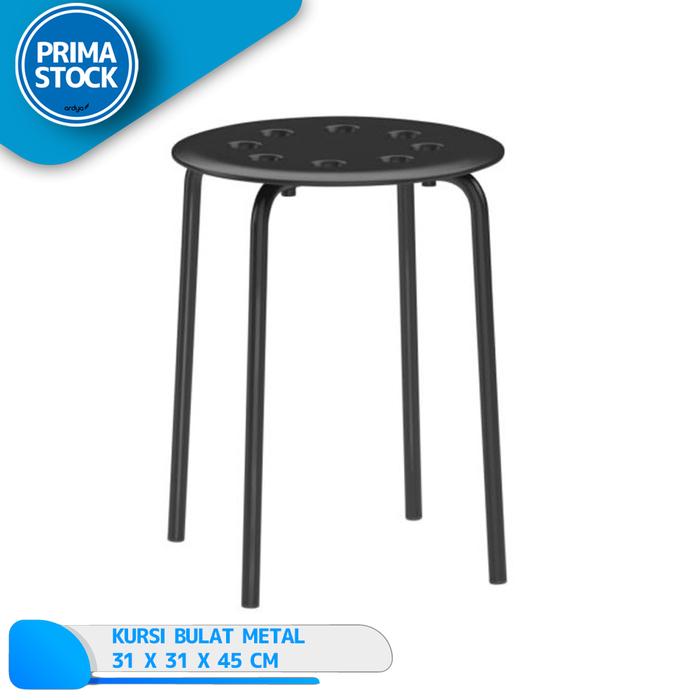 Jual KURSI BAKSO BULAT BESI METAL BASO PLASTIK WARNA CAFE SUSUN STOOL ...