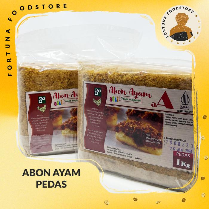Jual AA Abon Ayam Pedas Halal Original Premium 1kg - Kota Medan - Fortuna FoodStore | Tokopedia