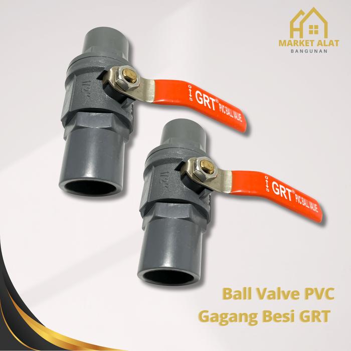 Jual Ball Valve PVC Gagang Besi 1/2 Inci / Stop Kran Pipa Ballvalve PVC - Kab. Bandung Barat ...