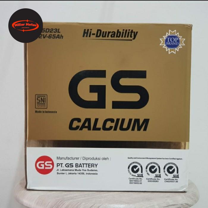 Jual Aki Kering GS Calcium 75D23L 12V 65Ah Alphard Camry Fortuner ...