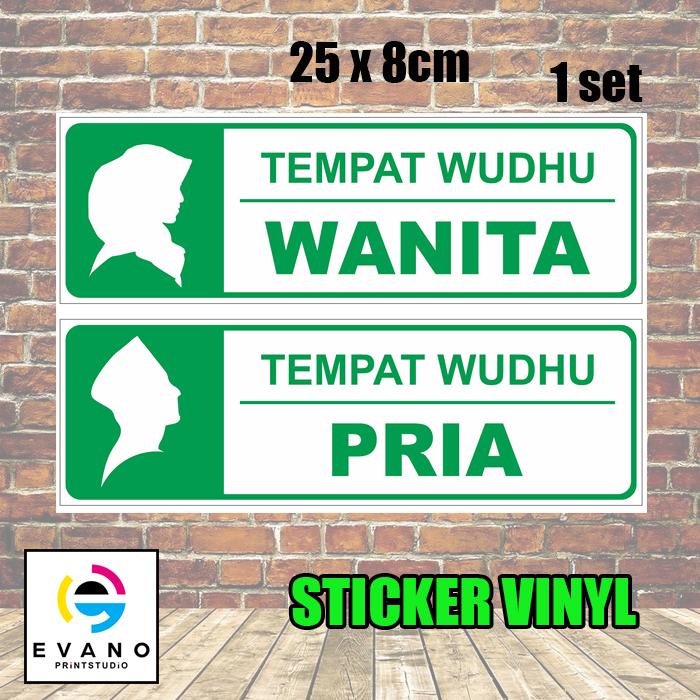 Jual Stiker Vinyl Petunjuk Tempat Wudhu LAKI/PEREMPUAN - Jakarta Barat ...