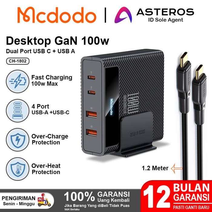 Promo MCDODO Charger GAN 100W Desktop 4in1 FAST Charging For Laptop Etc ...