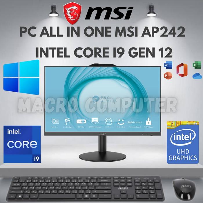 Jual MSI AIO PC i9 12900K RAM 32GB SSD 512GB LED 24" All In One PC i9 ...