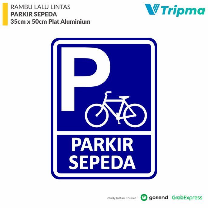 Jual Rambu Parkir Sepeda Ukuran 35cm x 50cm Plat Alumunium - Jakarta ...