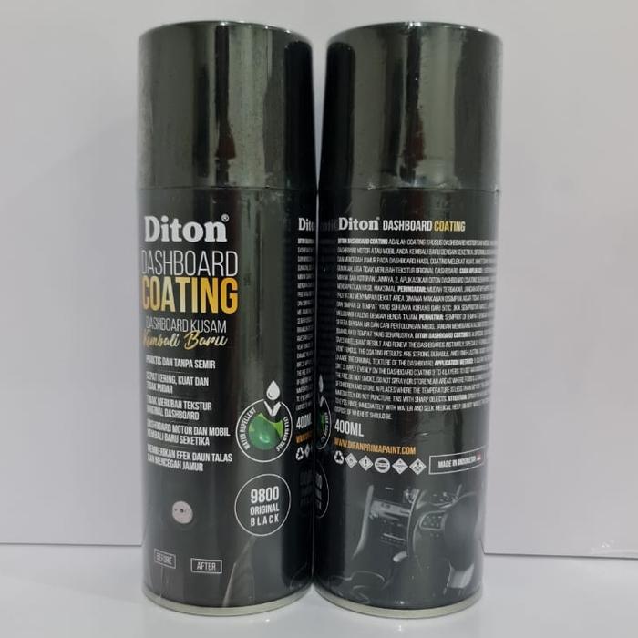Promo DITON Cat Semprot 400cc 9800 Dashboard Coating Black Spray Paint ...