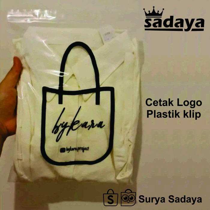 Jual cetak plstik klip 30x40 sablon custom logo plastik ziplock plastik ...