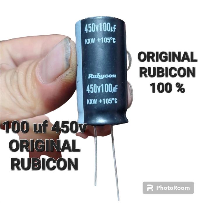 Jual 100 uf 450v rubicon asli original ori 100uf 400v 450v 100 mikro uf ...