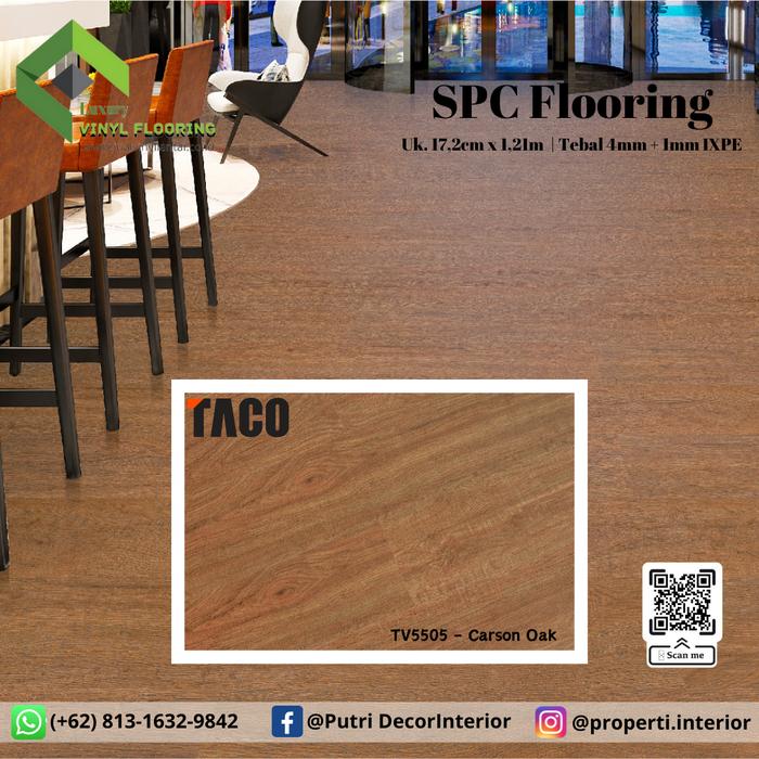Jual lantai SPC Taco woodgrain TV5505-Carson Oak uk. 17,2cm x 121cm x 5mm - Jakarta Timur ...