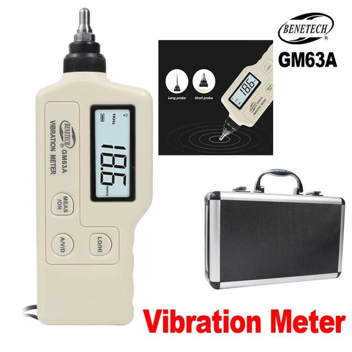Jual Vibration Meter GM63A Benetech ORIGINAL Vibrometer Tester GM-63A ...