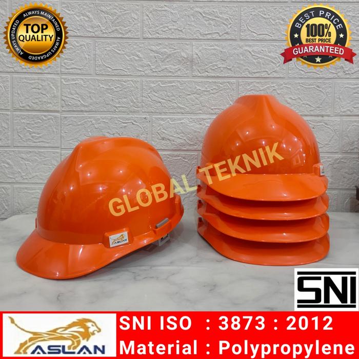 Jual SAFETY HELMET HELM HELEM PROYEK KERJA ASLAN ORANGE - Kota Medan ...