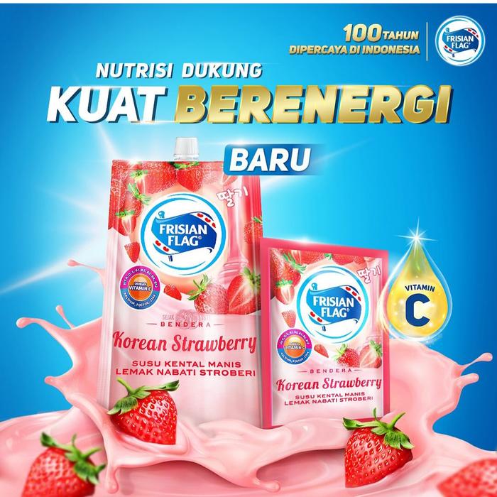 Jual Susu Kental Manis Frisian Flag Korean Strawberry 260g/SKM Bendera Stra - Kota Sukabumi ...