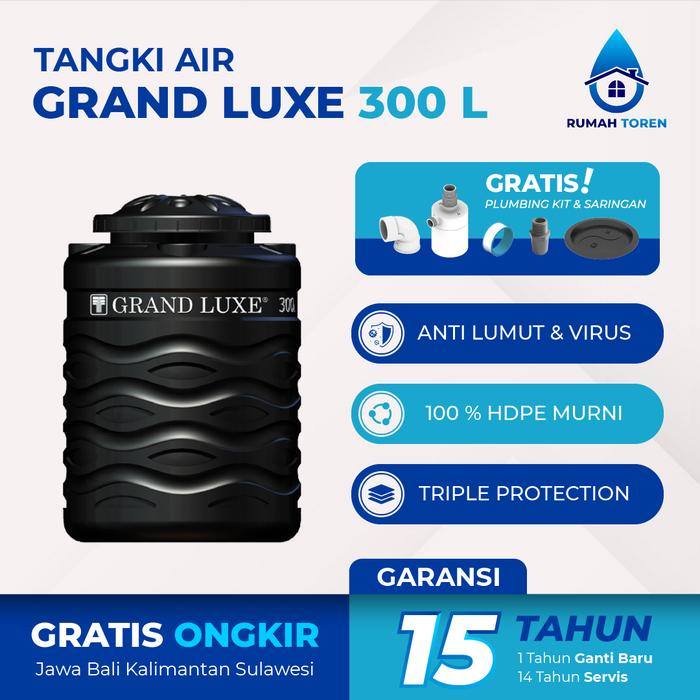 Jual Tangki Tandon Toren Air Grand Luxe 300 Liter Anti Lumut Free ...