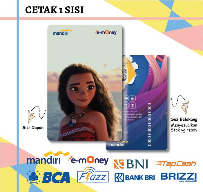 Jual KARTU EMONEY MANDIRI BCA BNI BRI Kartun Moana Animasi Disney - 1 ...
