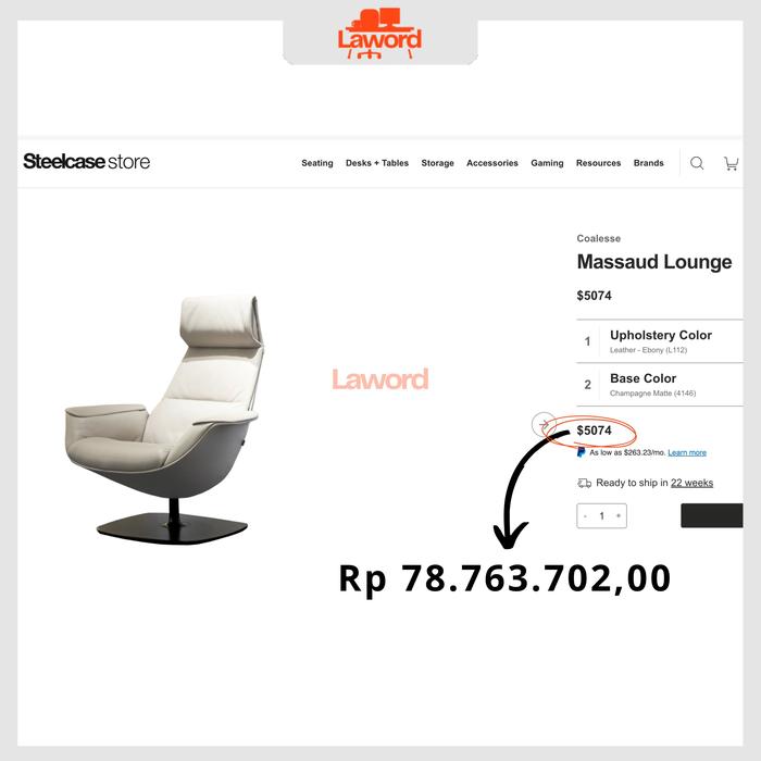 Jual Coalesse Massaud Steelcase - Lounge Chair - Photo 1 - Kab ...