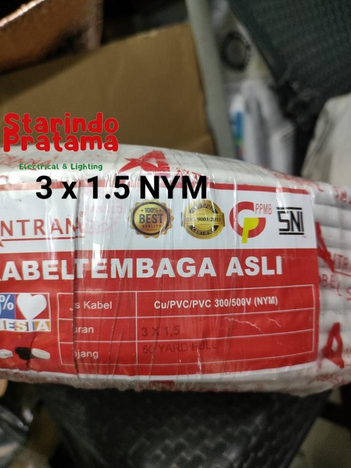 Jual KABEL LISTRIK KAWAT NYM 3 X 1.5 TEMBAGA ANTRANA 50 YARD (45M) - Jakarta Barat ...