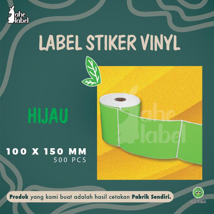 Jual STIKER LABEL BARCODE 100x150 mm KERTAS STICKER LABEL VINYL 100x150 ...