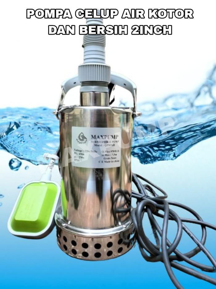 Jual Mesin Pompa Air Celup Kolam Air 2inch 300watt Otomatis submersible ...