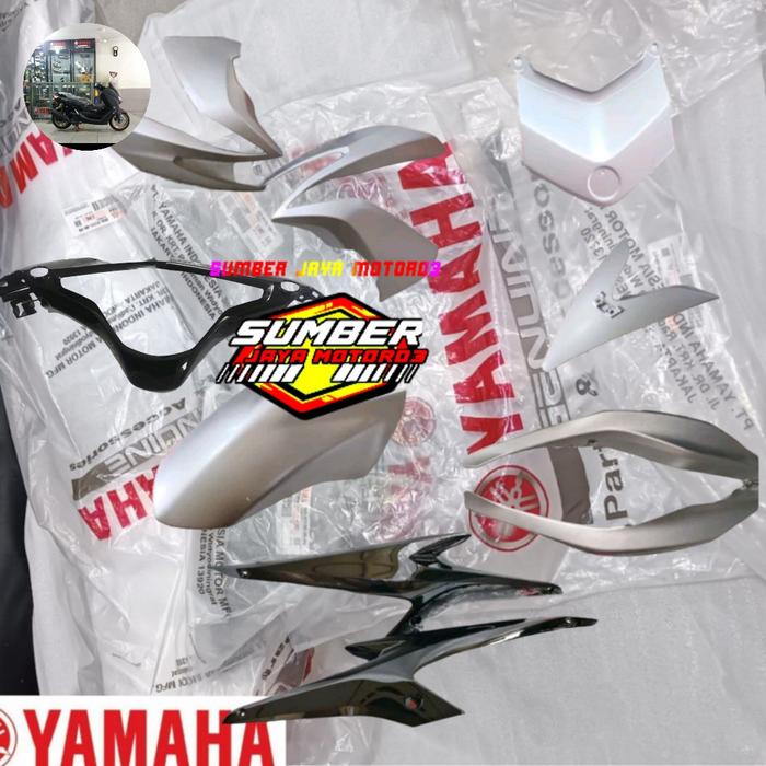 Jual COVER BODY HALUS AEROX 155 FULL SET ORIGINAL YAMAHA SILVER ...