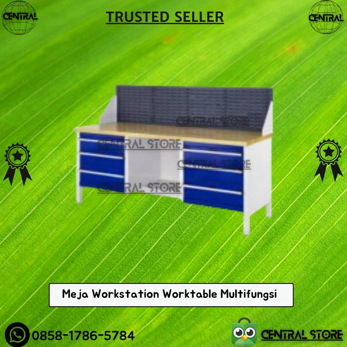 Jual Meja Kerja, Meja Workstation Worktable Multifungsi 150x60x120cm ...