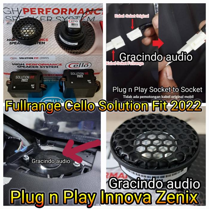 Jual Tweeter Fullrange Cello Solution Fit Plug n Play Toyota Innova ...