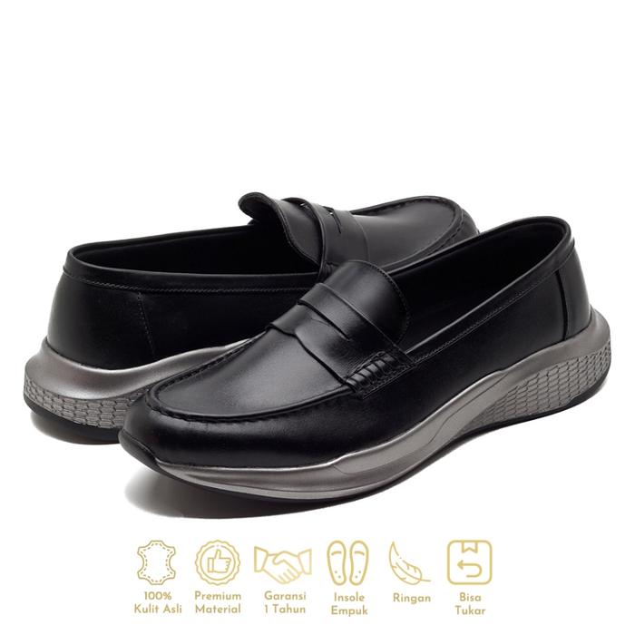Jual Sepatu Pria Formal Acara Resmi Kerja Kantor Office Kulit Asli ...