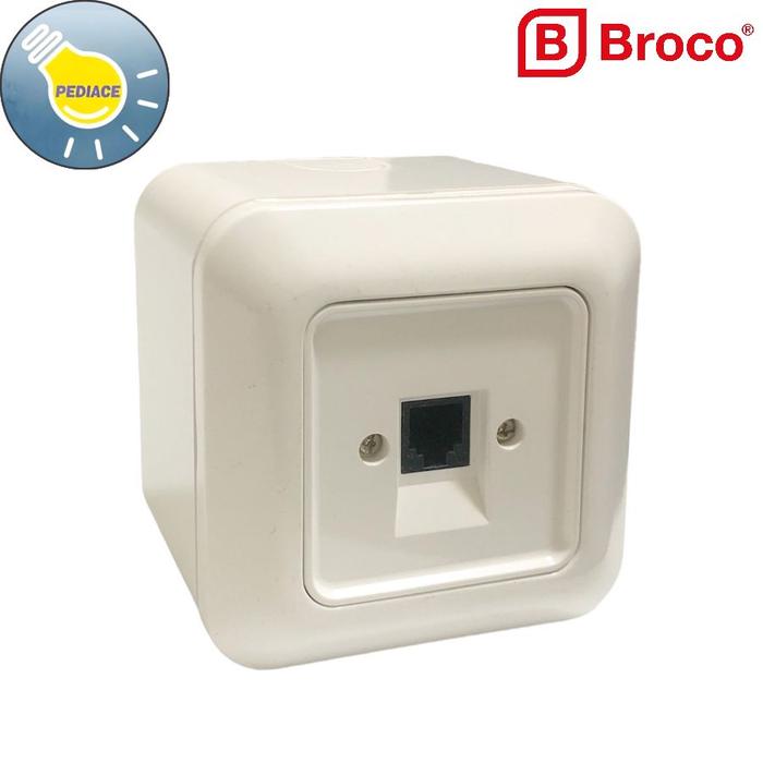Jual Socket Telepon RJ11 Outbow BROCO Gracio Telephone Socket Outlet ...