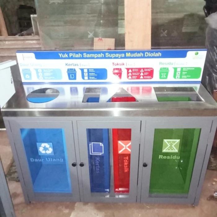 Jual Tempat sampah stainless kotak custom 3 pilah - Kab. Bogor ...