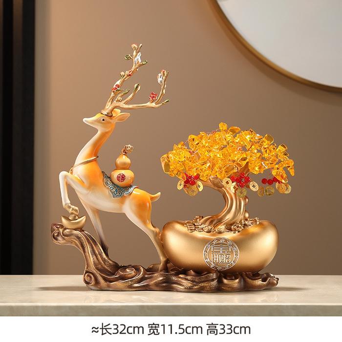 Jual Pajangan Lukcy Tree Gold / Pajangan Meja Rusa Gold - A - Jakarta ...