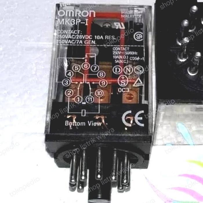 Jual Relay OMRON MK3P MK3P - I 220V Kaki 11 Pin - RELAY + SOKET ...