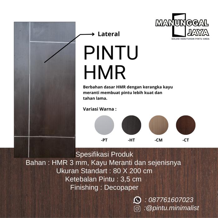 Jual PINTU KAMAR, HMR, MINIMALIST COCOK UNTUK RUMAH - Lateral, 80 X 200 ...