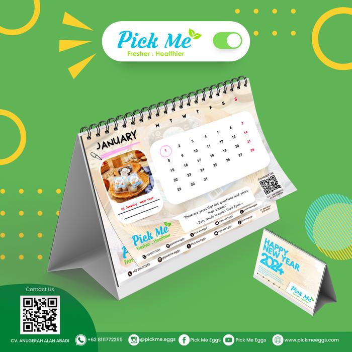 Jual PICK ME - KALENDER MEJA 2024 - Kab. Tangerang - PickMe Eggs ...