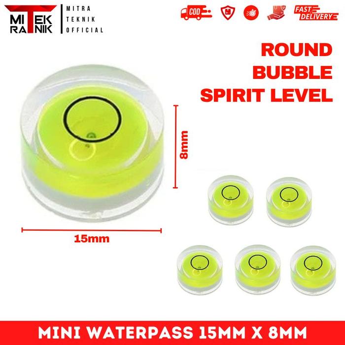 Promo Mini Waterpass Bulat 15mm x 8mm Round Bubble Spirit Level - Kab ...