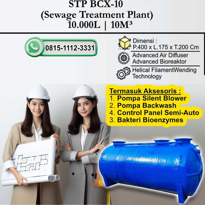 Jual Septictank Biotank IPAL STP Biofil 10000 Ltr 10M3 / Biotech STP ...
