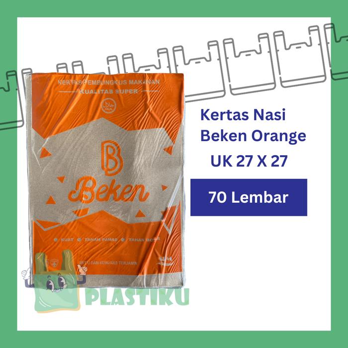 Jual Kertas Nasi Beken Orange Uk27 70 Lembar - Kab. Gresik - PPlastiku ...