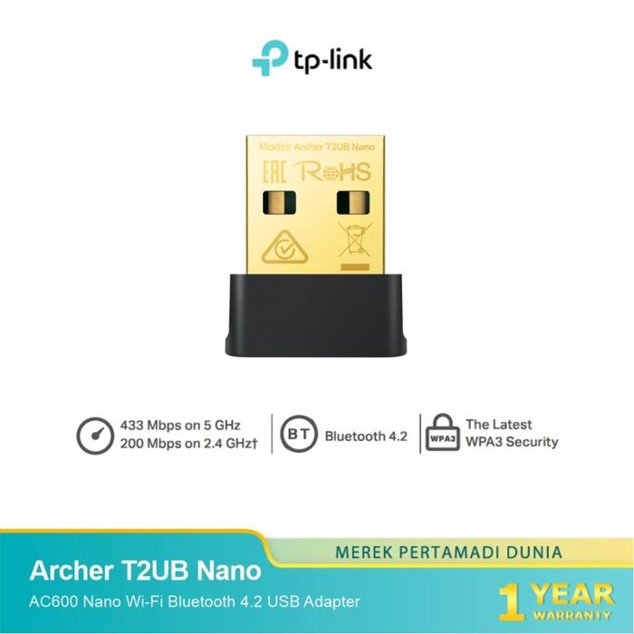 Jual TP-LINK ARCHER T2UB NANO AC600 WIFI BLUETOOTH 4.2 USB ADAPTER ...