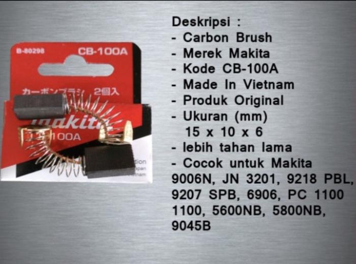 Promo Carbon Brush MAKITA CB 100 A - Arang Sepuk Bostel Kul CB 100 CB ...