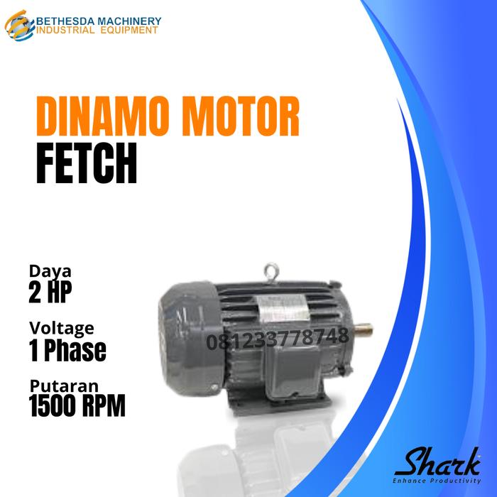 Jual Dinamo Fetch Shark Penggerak Mesin 2 HP 1 Phase 1500 RPM - Kota Surabaya - Genset Bethesda ...