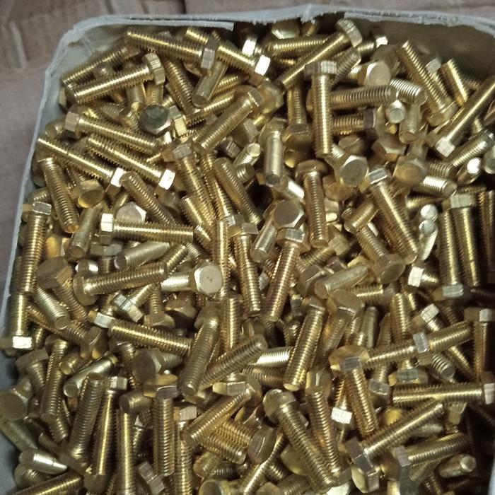 Jual baut mur Kuningan M 6x50 fulldrat kunci 10 pitch 1.0 - Jakarta ...