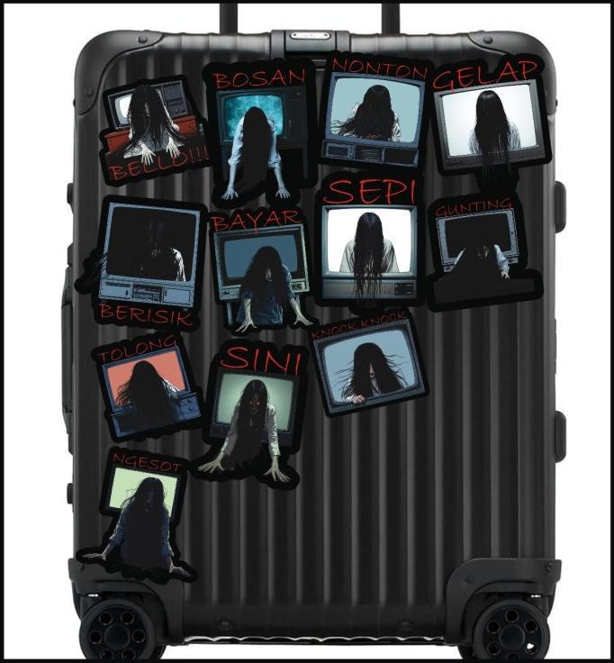 Jual Stiker & Label - Sadako Sticker Pack / Horror Sticker / Hallowen ...