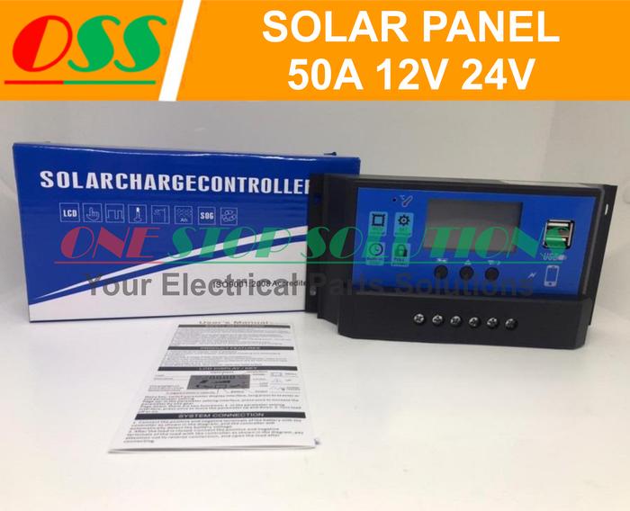 Jual SOLAR PANEL CHARGER CONTROLLER SCC PANEL SURYA 50A 12V 24V ...