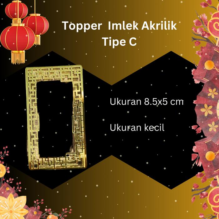 Jual Topper Imlek Akrilik - Polos B - Jakarta Barat - Baking's Buddy ...