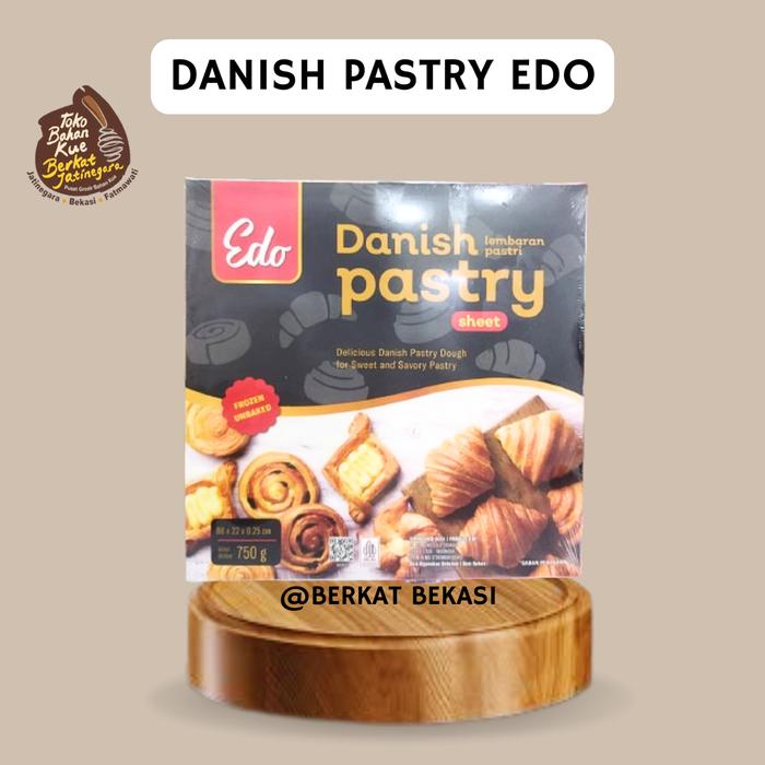 Jual EDO DANISH PASTRY SHEET / DANISH PASTRY 750GR / LEMBARAN PASTRY ...