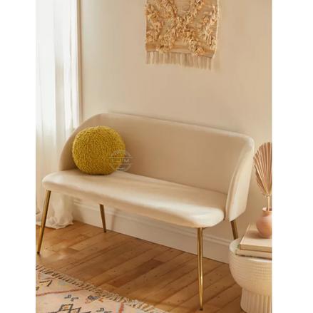 Jual bangku bench kursi sofa elegant luxury besi gold busa seater 2 ...