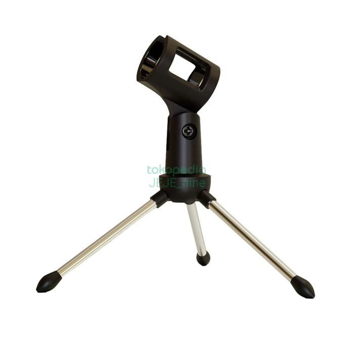 Jual mini tripod stand mic dengan pop filter universal mikrofon meja ...