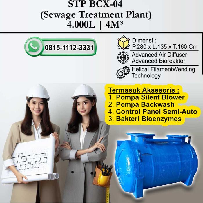 Jual Septictank Biotank IPAL STP Biofil 4.000 Ltr 4M3 / Biotech Biotank ...