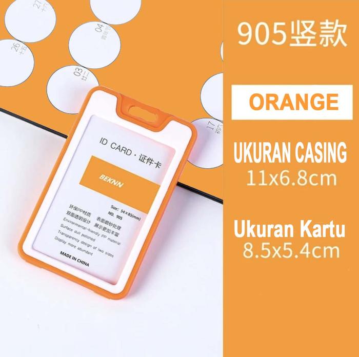 Jual Id Card Holder Name Tag Casing Id Holder 2 sisi Mika Bening Tempat ...