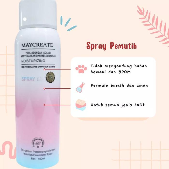 Jual Original Maycreate Moisturizing Spray 150ml Pemutih Instan Di ...