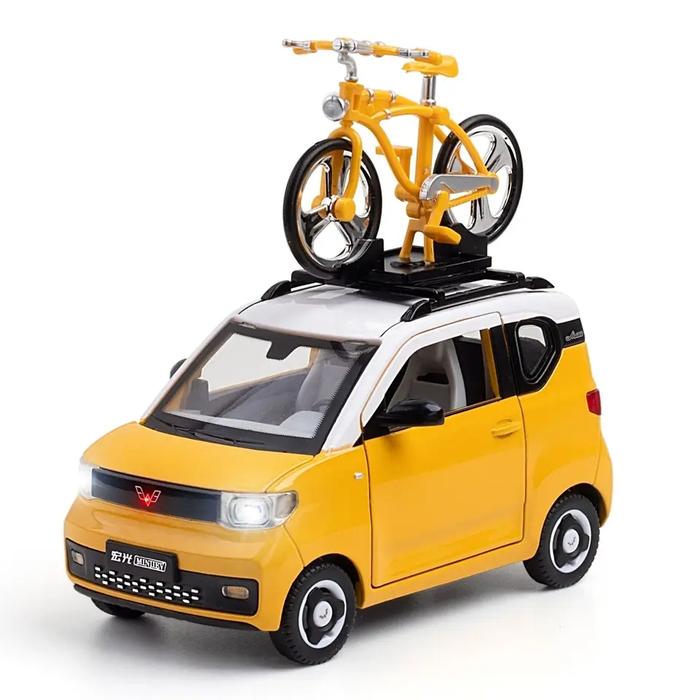 Jual Diecast Miniatur Wuling Mini Air EV Koleksi Skala 1:24 - Kuning ...